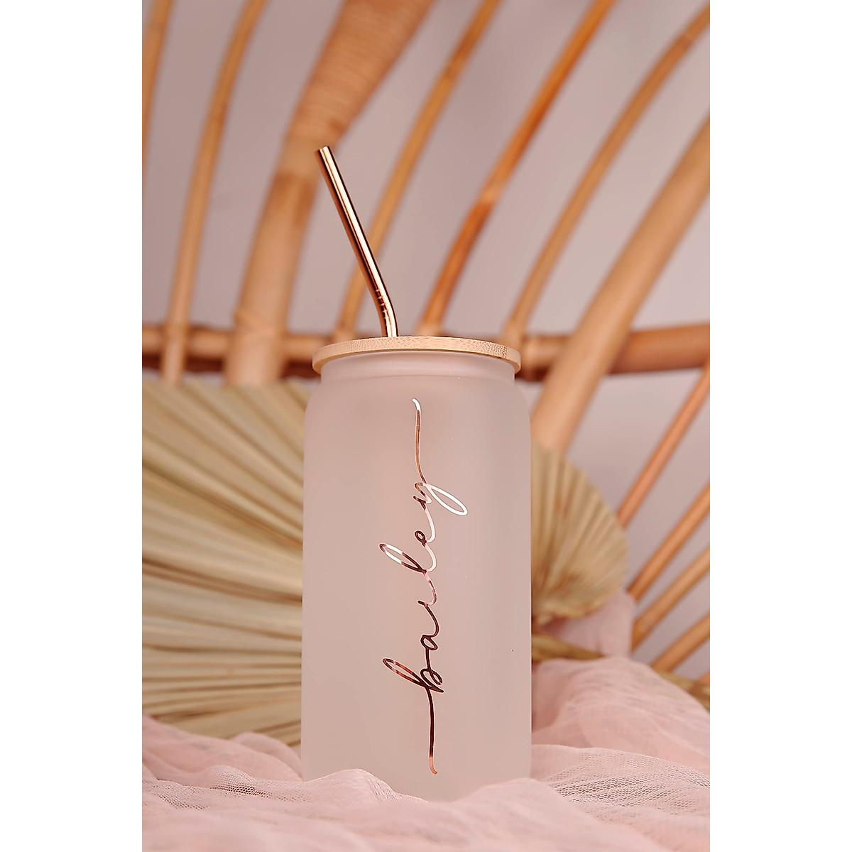 Grifil Zero Bridesmaid Gifts, Bridesmaid Proposal, Future Mrs, Customized Glass Tumbler, Frosted Glass Tumbler, Bamboo Lid Coffee Cup, Maid Of Honor Gift, Name and Title