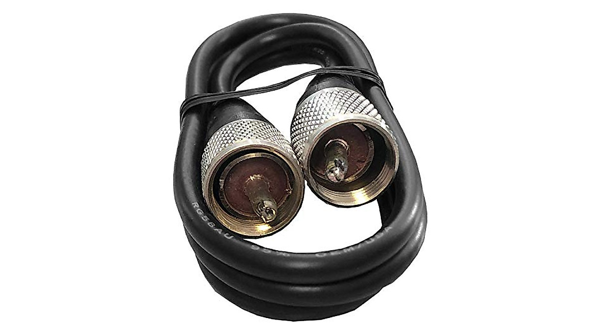 RG58A/U PL-259 Coax Cable Jumper | 3 Ft for Ham/CB Radio