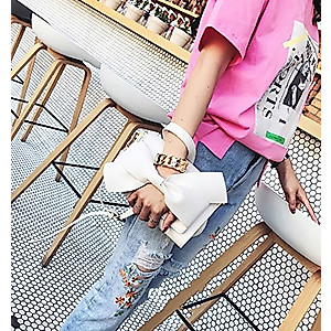 Haolong Lady Bowknot White Faux Leather Messenger Satchel Tote Purse Shoulder bag