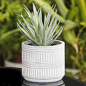 8 Inch Artificial Plants in Pot, Realistic Faux Plant Decor, Artificial Succulent Plant Decor, Fake Potted Plants for Bedroom Office Bookshelf Decor