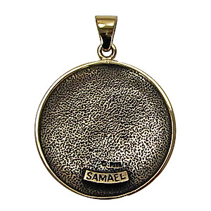 Moonlight Mysteries Bronze Sigil of Archangel Samael Talisman Necklace