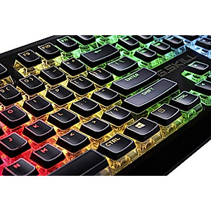 G.SKILL Crystal Crown Keycaps - Keycap Set with Transparent Layer for Mechanical Keyboards, Full 104 Key, Standard ANSI 104 English (US) Layout - Black