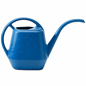 Bloem Aqua Rite Watering Can: 56 Oz - Classic Blue - Large Capacity, Extra Long Spout, Durable Plastic, One Piece Construction, for Indoor & Outdoor Use, Gardening