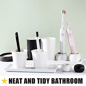 Small White Ceramic Tray, Rectangle Kitchen Sink Trays, Bathroom Holder & Organizer for Soap, Candles, Towel, Plant