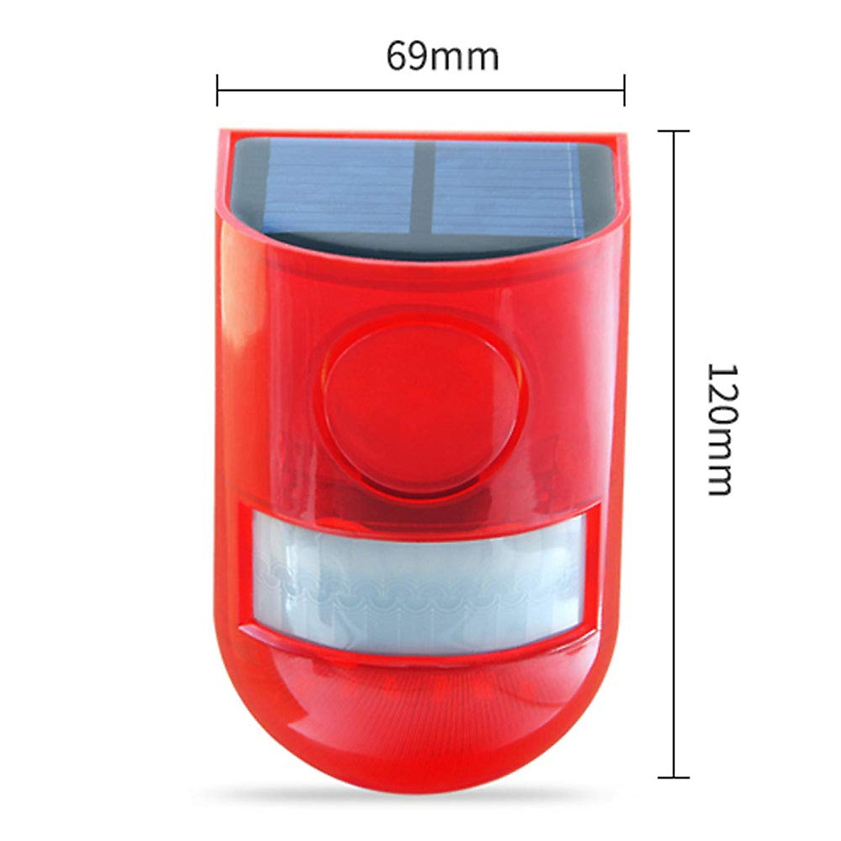 1 Pack Solar Outdoor Motion Sensor Alarm, Solar Powered Sound Alarm Strobe Light,110dB Motion Detector Security Alarm Loud Siren for Home Villa Farm Outdoor Yard