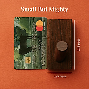 TURDORIA 4-Pack Wood Wall Hooks for Hanging - Decorative Mounted Hooks For Towel Heavy Duty Coats - Robe, Backpack (Walnut)