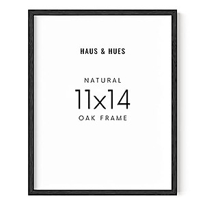 HAUS AND HUES 11x14 Black Frame – 11x14 Black Picture Frame That Comes Ready-to-hang, Black 11x14 Picture Frame Perfect for Hanging Vertically or Horizontally, 11x14 Frame Black
