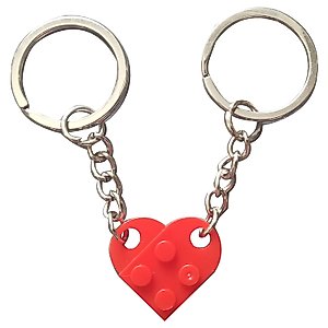 jeunecheval Heart Keychain for Couples Matching Stuff for Boyfriend Girlfriend Key Ring