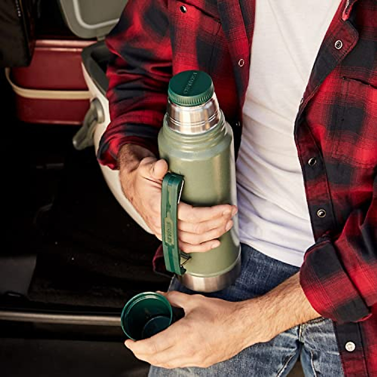 Stanley Classic Hammertone Green Vacuum Bottle 2QT