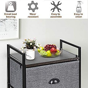 Tangkula Clothing Rack with 8 Fabric Drawer Shoe Rack, 3 in 1 Portable Closet Organizers and Storage with Metal Clothes Rails, Open Dresser Wardrobe Closet with Garment Rack for Bedroom Cloakroom