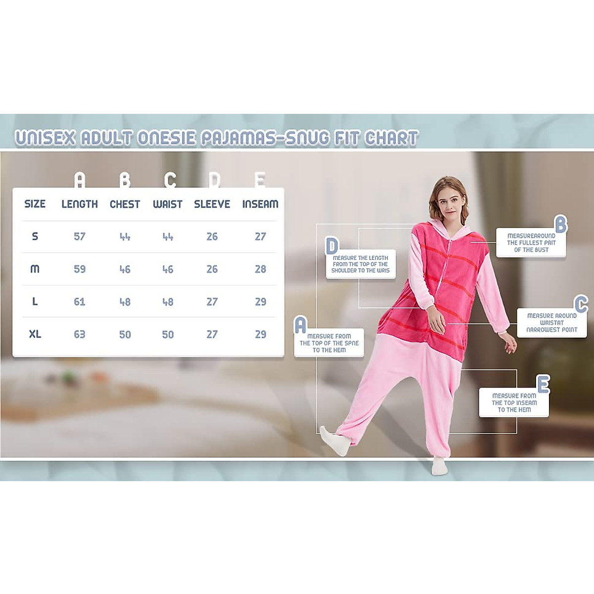 JULGIRL Unisex Adult Onesie Pajamas Flannel Halloween Funny Cosplay Animal One Piece Costume for Women and Men Blue