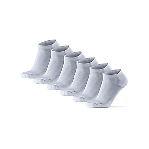 DANISH ENDURANCE 3 Pack Low-Cut Long Distance Running Socks, Men & Women, White, US Women 5-7 // US Men 3.5-6