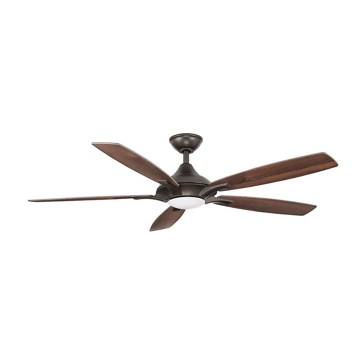 Petersford 56 in. Integrated LED Indoor Oil Rubbed Bronze Ceiling Fan with Light Kit and Remote Control