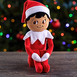 The Elf on the Shelf Plushee Pals - 17-inch Scout Elf Plush Toys - Huggable and Lovable Stuffed Brown Eyed Boy Elf Plush