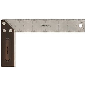 Johnson Level & Tool 1940-0800 Professional Carbonized Bamboo Try Square, 8", Bamboo Finish, 1 Square