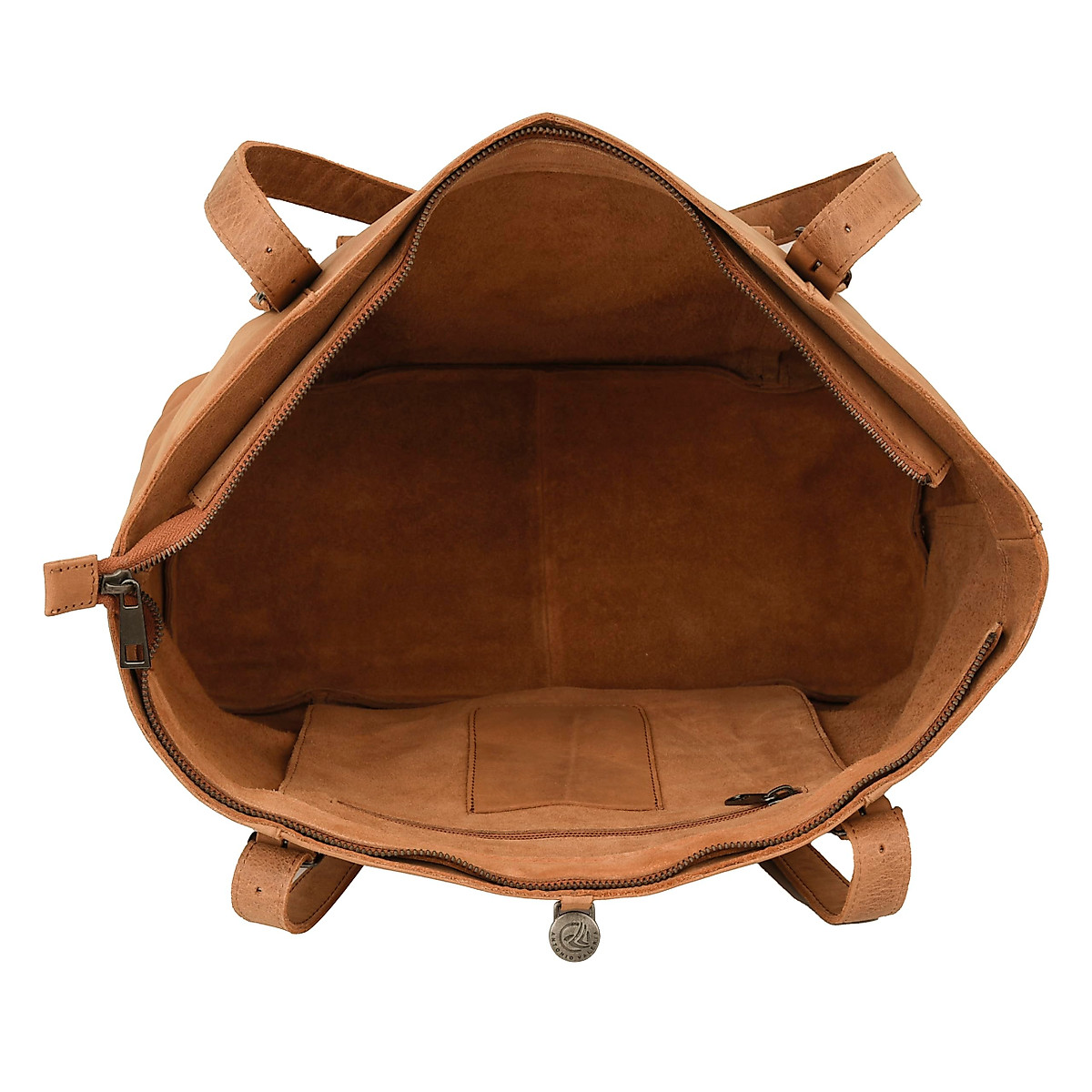 ANTONIO VALERIA Sage Cognac Crazy Horse Leather Shoulder Bag for Women