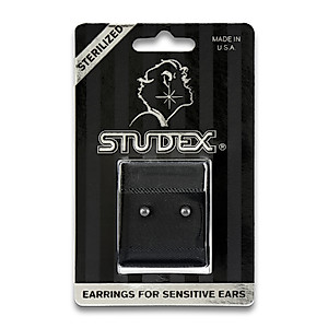 STUDEX Sensitive Stainless Steel Ball Stud Earrings 3mm | Hypoallergenic and Nickel Safe for Sensitive Ears | Surgical Stainless Steel Posts | High Fashion Earrings for Women and Men-PR-621W-S