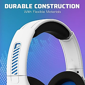 PDP AIRLITE PRO Wireless Power Stereo Gaming Headset with Noise Cancelling Microphone: Compatible with PS5/PS4/PS3 Console/PC, Comfortable Lightweight Headphones, Long Battery Life (Frost White)