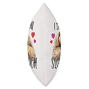 I Love You Slow Much Funny Sloth Lover Item I Love You Slow Much Funny Lover Sloth Pun Valentines Throw Pillow, 18x18, Multicolor