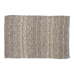 DII Woven Rag Rug Collection Recycled Yarn Variegated Rustic Stripe, 2x3', Stone