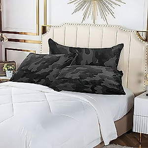 Dark Abstract Camo Pillow Cases King Size Super Soft Pillowcase with Zipper Washed Microfiber Pillowcases for Bedroom Sofa Couch Home Decoration