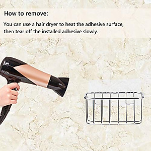 Toplife Adhesive Sponge Holder, Stainless Steel Kitchen Sink Caddy, Silver