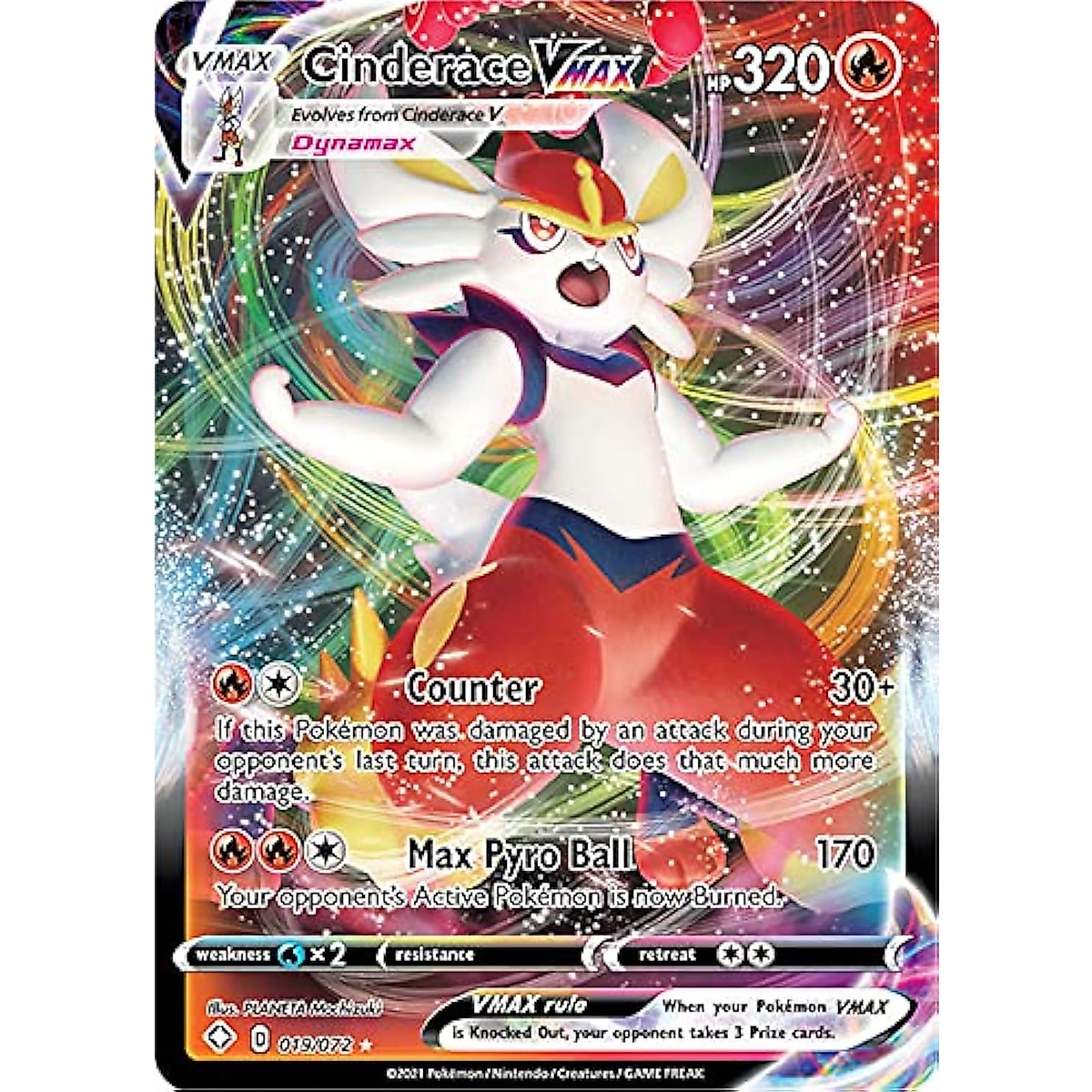 Cinderace VMAX - 019/072 - Ultra Rare
