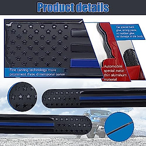 3 Packs Car Badge Emblem Sticker Decal, 3D US American Flag and USA Flag map Decal Emblem Sticker,Metal Adhesive Auto Fender Bumper Badge Stickers, for car Exterior Accessories