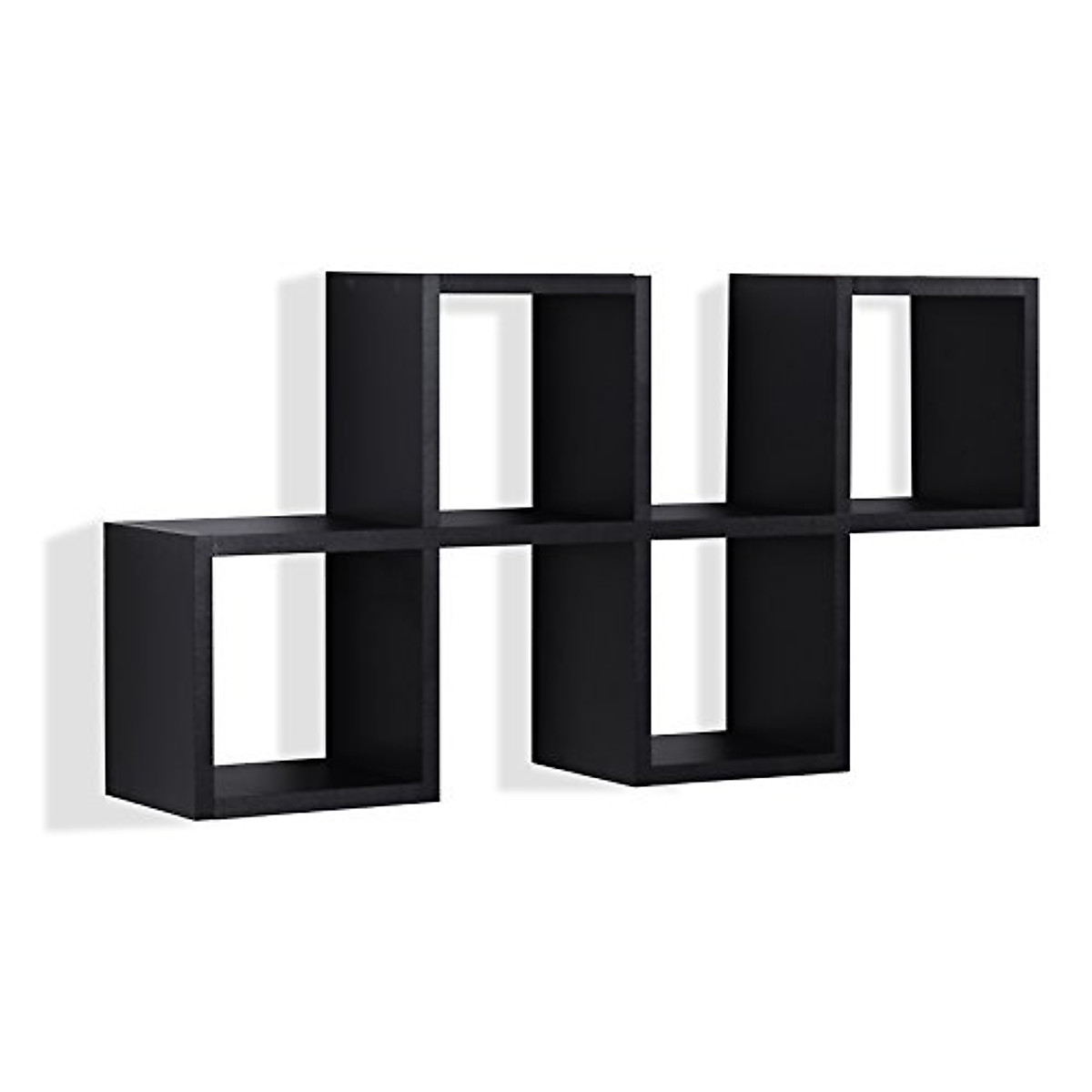 Danya B. Cubby Chessboard Wall Shelf - Horizontal or Vertical (Black)