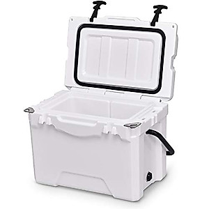 Giantex 20 Quart Portable Ice Cooler, Heavy Duty Ice Chest with 2 Cup Holder, Fish Ruler, Bottle Openers, Camping Cooler for Beach Boat Fishing Hunting BBQ (20 Quart)