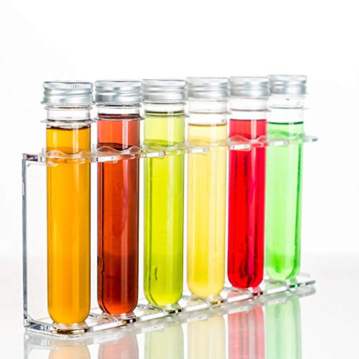 BTSD-home 25x140mm(40ml) Plastic Test Tubes with Screw Caps for Gumball Candy Storage, Bath Salt Vials, Hot Cocoa Containers, Bridal Shower, Baby Shower, Wedding, Kids Birthday Party Favors（30 Pack）