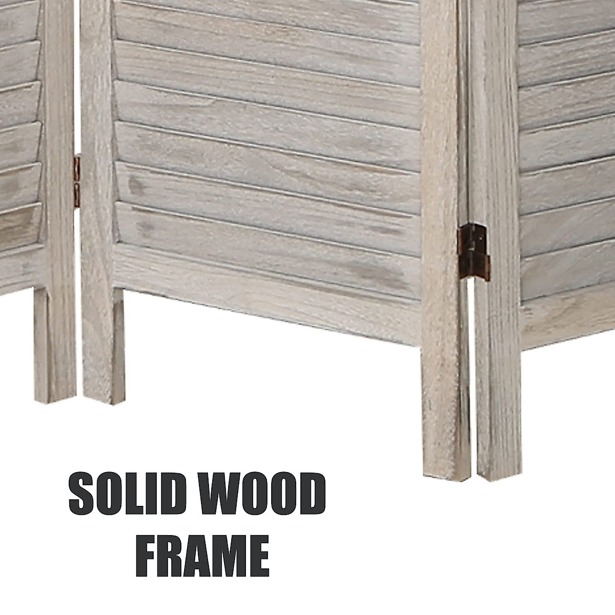 ECOMEX 6 Panel Room Divider 5.6Ft Wood Room Dividers and Folding Privacy Screens Partition Wall Dividers Room Separator for Bedroom Office Restaurant, White