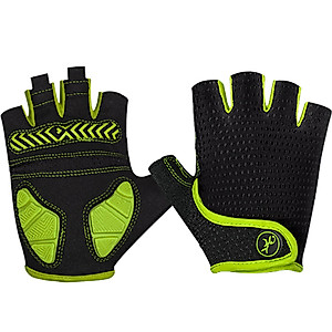 MOREOK-Cycling Gloves Bike Gloves for Men/Women-[5MM Gel Pad] Biking Gloves DEEP Yellow-M