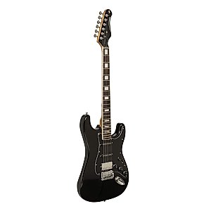 Stagg 6 String Solid-Body Electric Guitar, Right, Black, Full (SES-60 BLK)