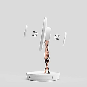 LIMEI-ZEN Lighted Makeup Mirror, 22 LED Cosmetic Mirror Touch Screen Dimming 45° Rotation with Stand Charging Vanity Mirror USB Charging with Lithium Battery Mirrors