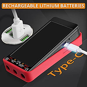 Proster Digital Multimeter TRMS Meter Voltage Current Capacitance Tester Temperature NCV (Touch Screen TRMS Meter)