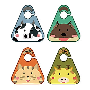 MEEGEEM Kimuise 12 pcs Baby Nursery Clothes Closet Organizer Dividers, Double Side Designed, Kid Clothing Rack Size Hangers,No-Slip,Newborn to 24 Months