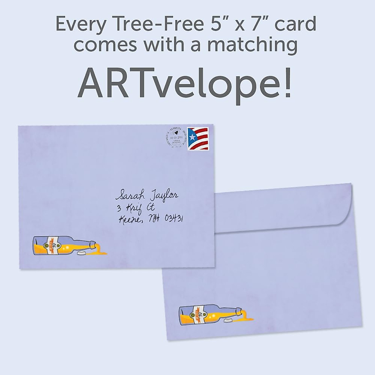 Tree-Free Greetings - Humorous Birthday Cards - Artful Designs - 1 Card + Matching Envelopes - Made in USA - 100% Recycled Paper - 5"x7" - Beer Day (GO61266)