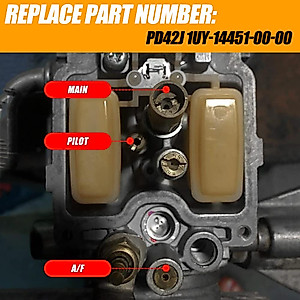 YFM660 Carburetor Carb With Oil Filter & Spark plug Compatible with 2002-2008 Yamaha Grizzly 660 4-Stroke Engine Replace PD42J 1UY-14451-00-00