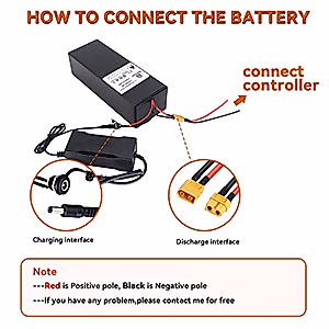 BtrPower 36V 48V Ebike Battery,10AH Lithium ion Battery Pack with 3A Charger and BMS for Electric Bike,Scooter,Motorcycle,250W 350W 500W 750W Motor