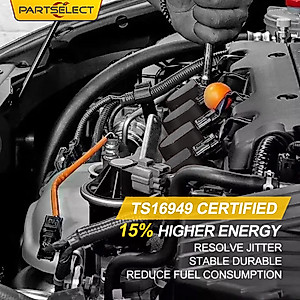 Partselect 6PCS Ignition Coil Pack UF502 4606869AA 4606869AB UF-502 Replacement for 2006-2010 Chrysler 300 Town & Country Sebring Dodge Magnum Charger Nitro Avenger Challenger 2.7L 3.5L 4.0L V6