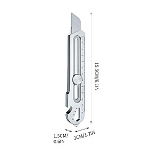 Cutter Knife18 MM Heavy Multi-Purpose Utility Knife Stainless Steel Utility Knife Retractable Box Cutter Robust Carpet Knife Retractable Design Comfortable Handle