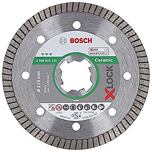 Bosch Professional 2608615131 Diamond Cutting Disc Best for Ceramic X-Lock Extraclean Turbo Diameter 115 mm Bore Diameter 22.23 mm