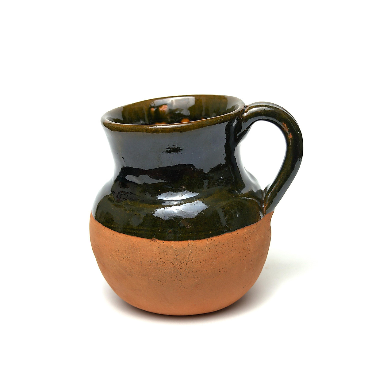 MEXE Handmade Large 22 oz Clay Coffee Mug, Unique Artisan Ceramic Pottery Cup for Tea, Mexican Hot Chocolate, Champurrado, Atole drinks, Handmade in Mexico