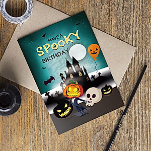 Goroar Spooky Birthday Card, Halloween Birthday Card, October Birthday Card, Have A Spooky Birthday