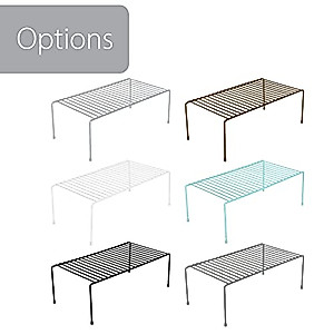 Smart Design Classic Storage Shelf – Large (8.5 x 16 in.), Bronze – Sturdy Steel Pantry Organizer with Rust-Resistant Finish and Non-Slip Feet for Easy Home Organization and Storage