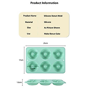 Silicone Donut Mold Doughnut Pan - Silicone Cupcake Pan, Silicone Cupcake Molds - Silicone Baking Cups - Measuring Spoons, Non-Stick Dishwasher Safe - 15 pack