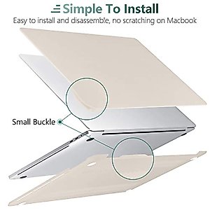 Batianda for MacBook Pro 13 inch Case 2020 2022 Release M2 Chip A2338 M1 A2289 A2251, Plastic Rubberized Matte Hard Shell Case with Keyboard Cover for Newest MacBook Pro 13'' Touch Bar, Rock Grey