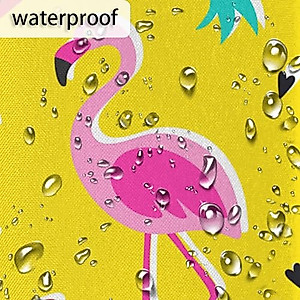 Aglebo Pineapple Flamingos Watermelon Shower Curtain Fabric Shower Curtain Set with 12 Hooks Water-Proof 72 * 72 Inches for Bathroom Beach Caravan Hotel