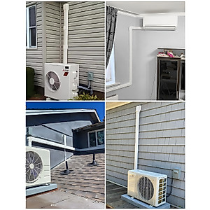 Nouscan 3" 12.5Ft Mini Split Line Set Cover with Flexible Duct, Upgrade PP Decorative Paintable Lineset Cover Kit, 39.37" per Straight Duct, for Minisplit, Air Conditioner, Central AC, HAVC